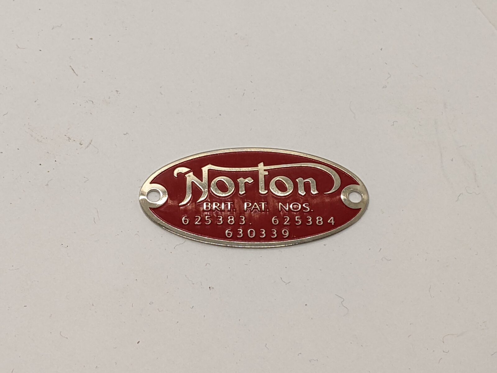 NM15399 Crankcase Patent Plate, Brass, Norton Dominator/Atlas – Morrie ...